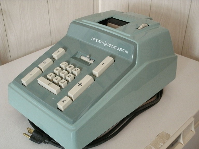 Vintage Adding Machine Sperry Remington 1960s