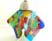 Glass Knobs and Pulls Pendant Lighting Coral by UneekGlassFusions