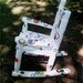 Rocking Chair Hand Painted Rainbow Bubble Rocking Chair