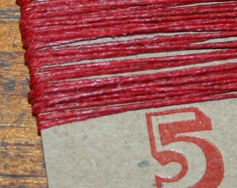 5 yards TEAL waxed Irish linen thread by bookfindings on Etsy