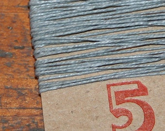 5 yards TEAL waxed Irish linen thread by bookfindings on Etsy