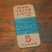 5 yards TEAL waxed Irish linen thread by bookfindings on Etsy