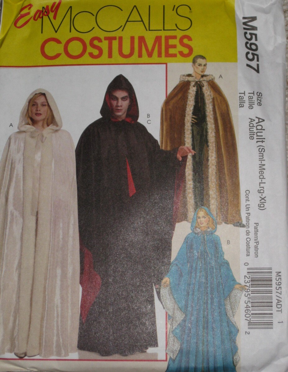 Medieval Renaissance Cloak Hood Cape Pattern by PeoplePackages