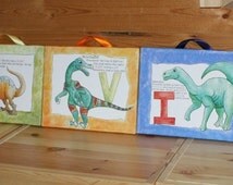 Popular items for dinosaur letters on Etsy