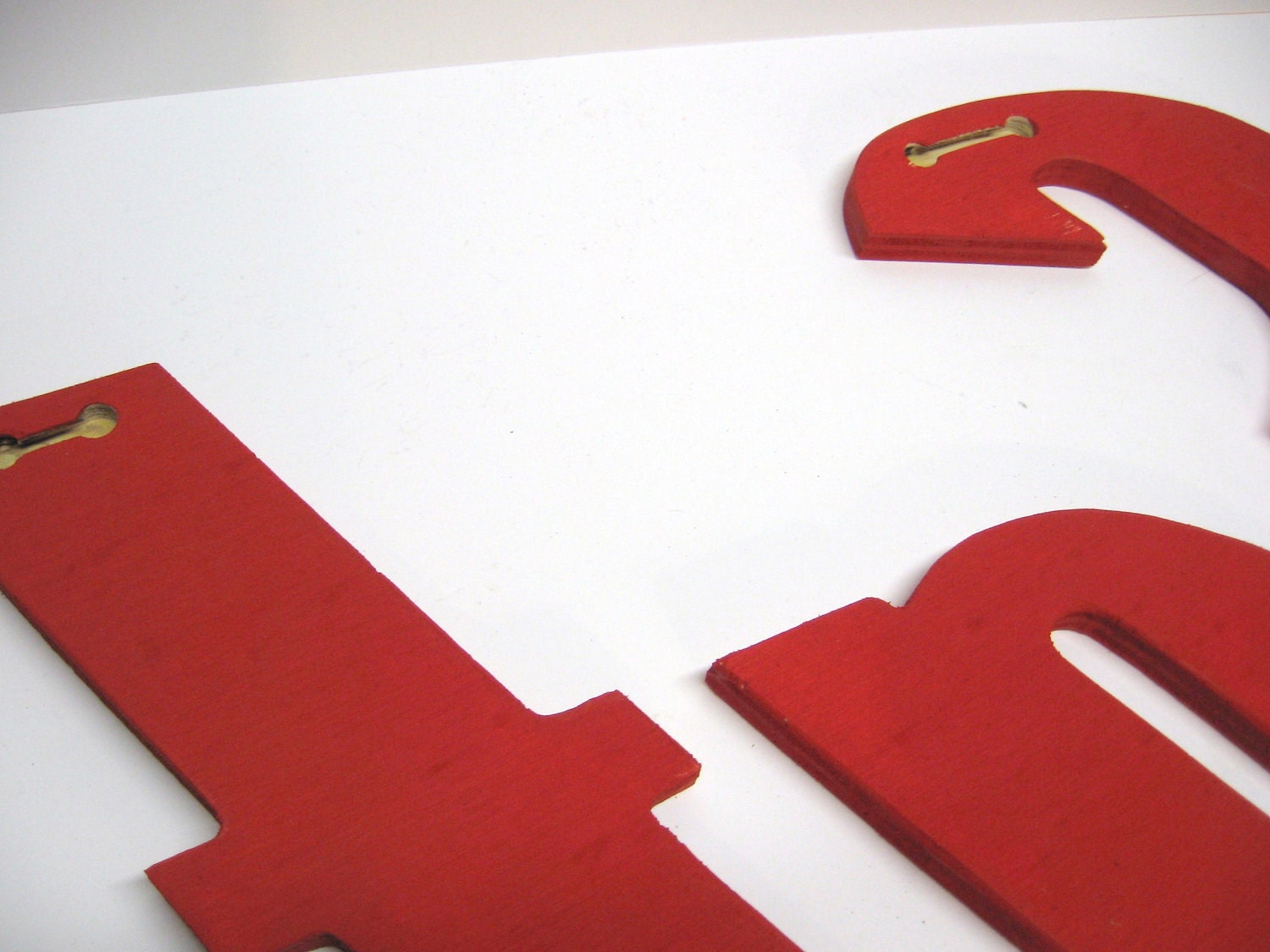 Wood Eat Sign Painted Red Distressed Retro by DimeStoreVintage