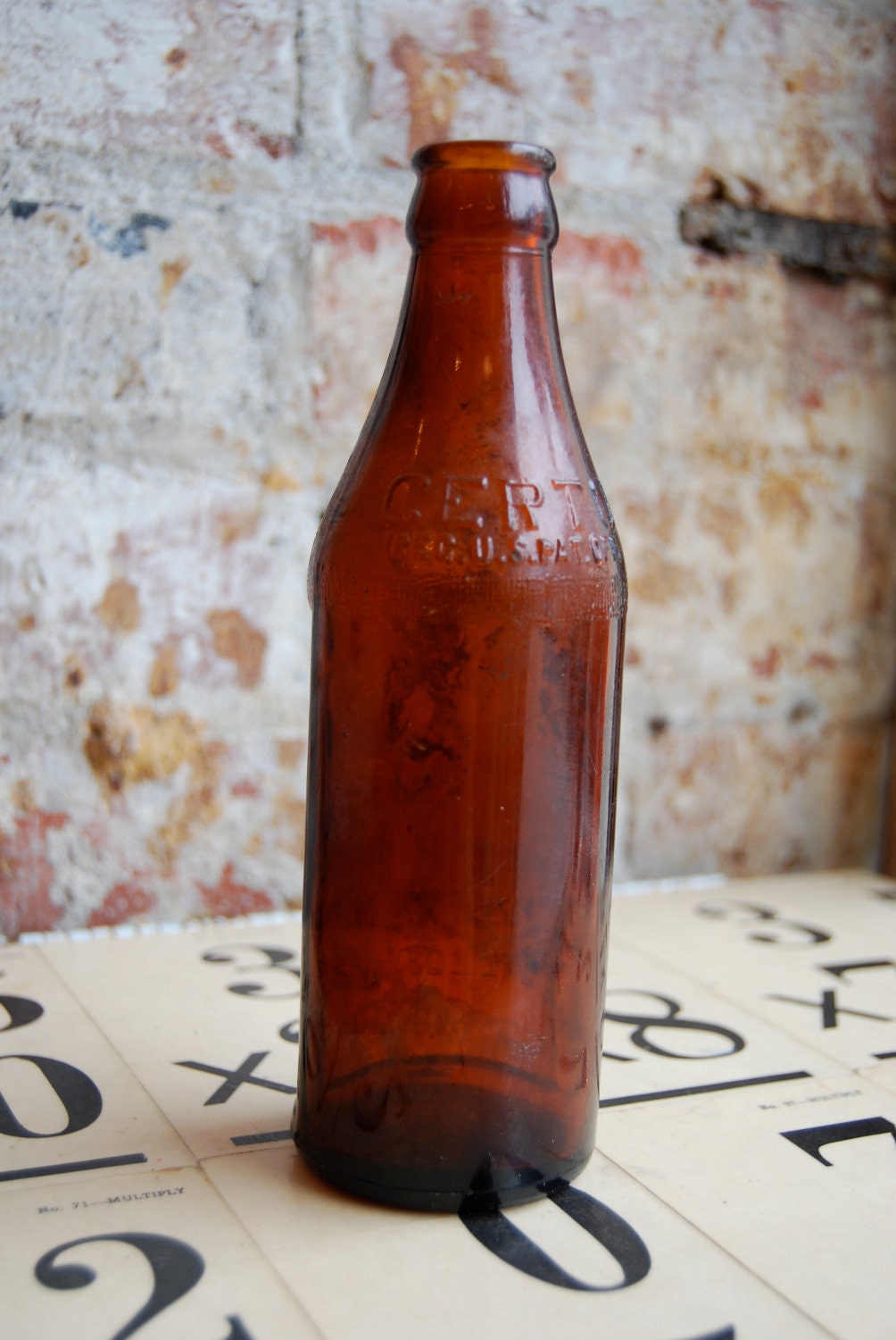 Vintage Brown Certo Bottle