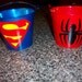 SALE Superhero Bucket for Storage Crayon Organizer Superman