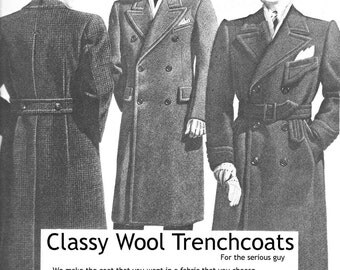 Famous Tweed Trench Coats by MacheteNSons on Etsy