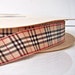 Burberry ribbon yardage Burberry tartan plaid ribbon gift