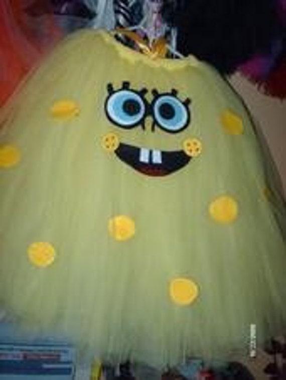 Items similar to Spongebob Square Pants Halloween Tutu Costume size 2T ...