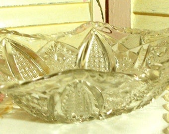 Large crystal bowl | Etsy