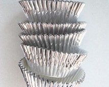 Unique silver cupcake liner related items | Etsy