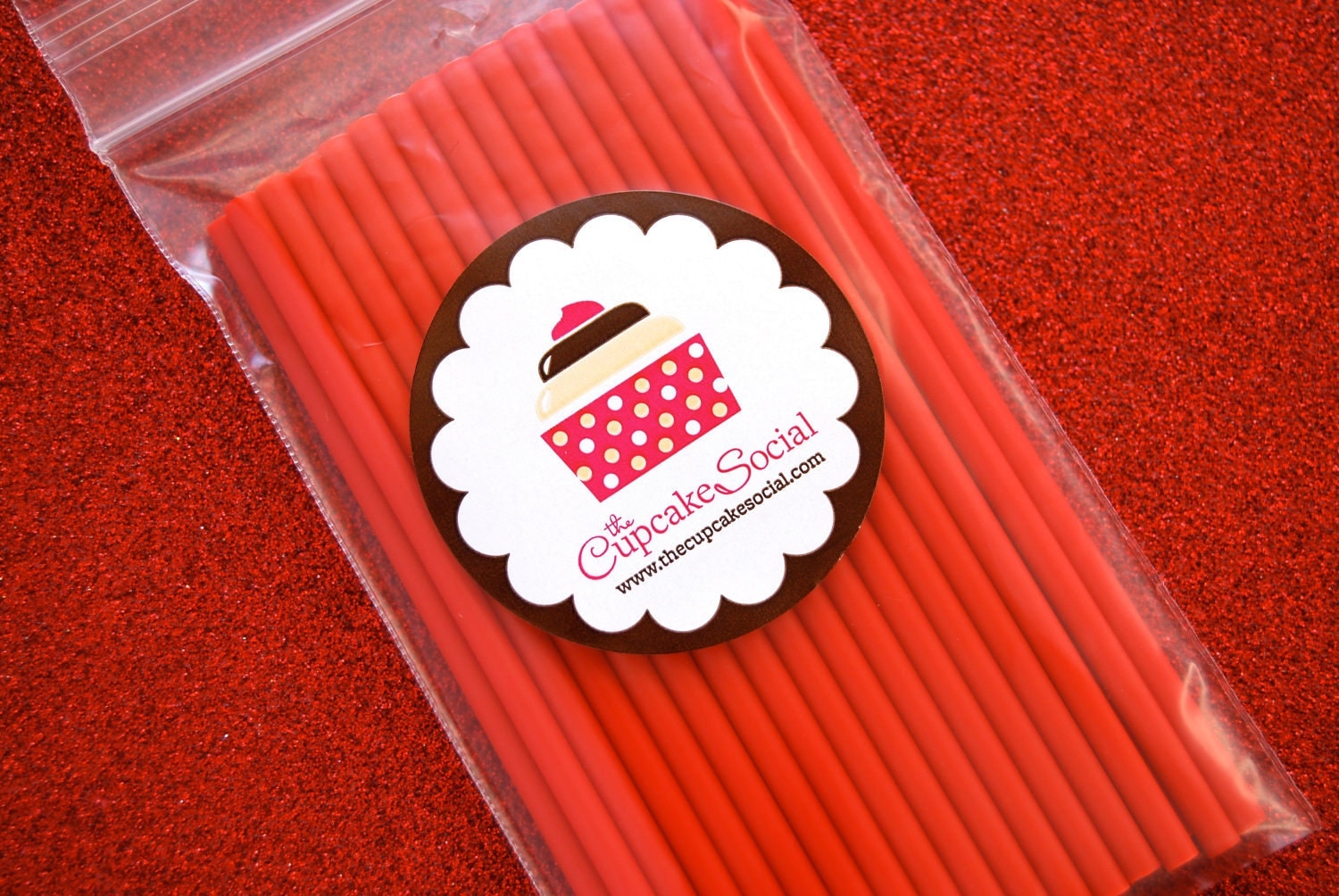 Red Cake Pop Sticks 25 sticks per pack by CupcakeSocial on Etsy