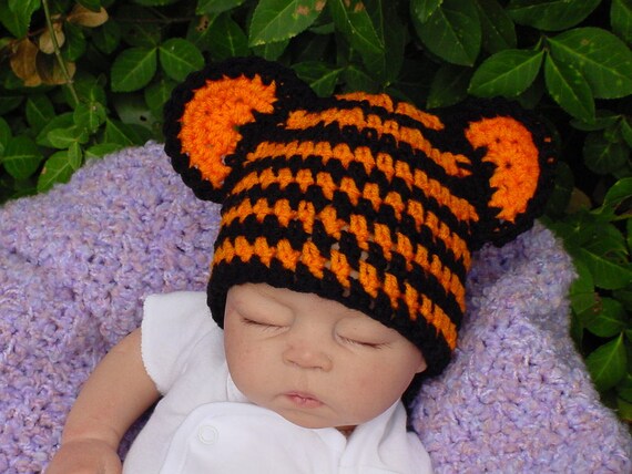 Items similar to Little Tiger Cub Hat, 3 to 6 Month, 6 to 12 Month on Etsy