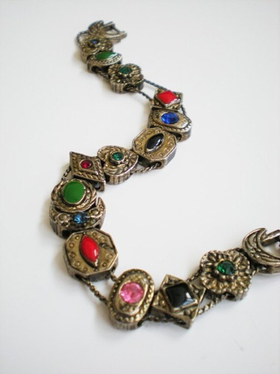 Vintage Slide Charm Bracelet