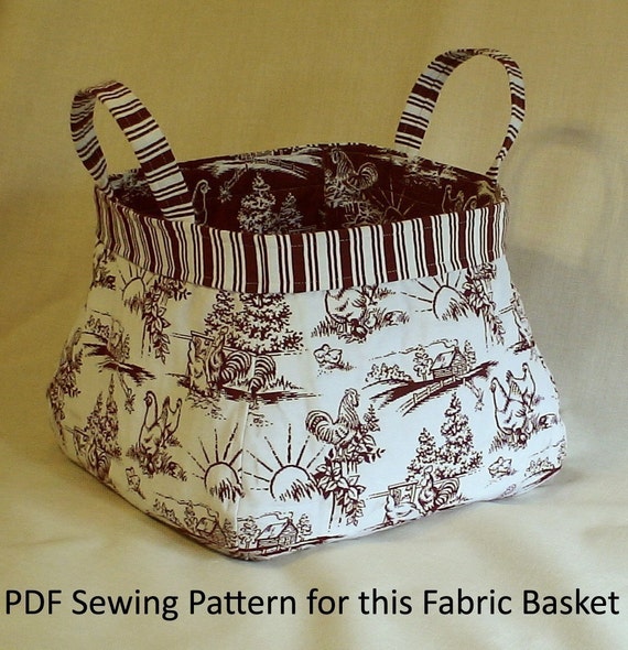 Fabric Basket PDF Sewing Pattern