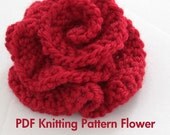 Items similar to PATTERN - Knitted Flower PDF Pattern Very Easy Photo ...