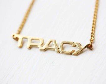 Vintage Name Necklace Jennifer by diamentdesigns on Etsy