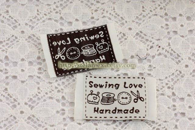 Sewing Labels Handmade Sewing Machine Label 5 in a set