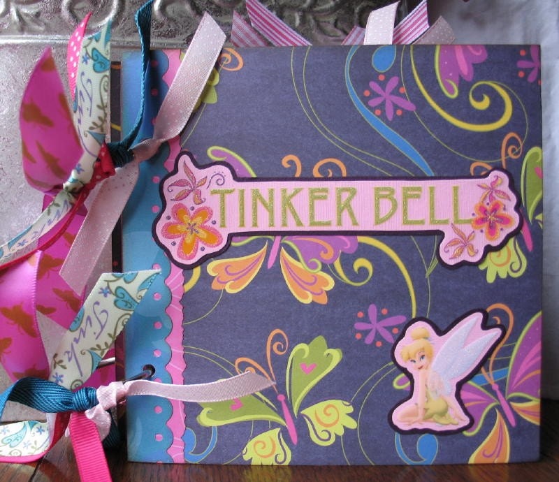 TINKER BELL Fairy Tinkerbell Scrapbook Album DISNEY Chipboard