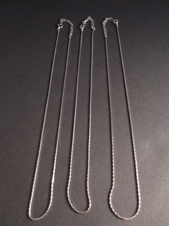 Adjustable silver neck chain by blinglinks on Etsy