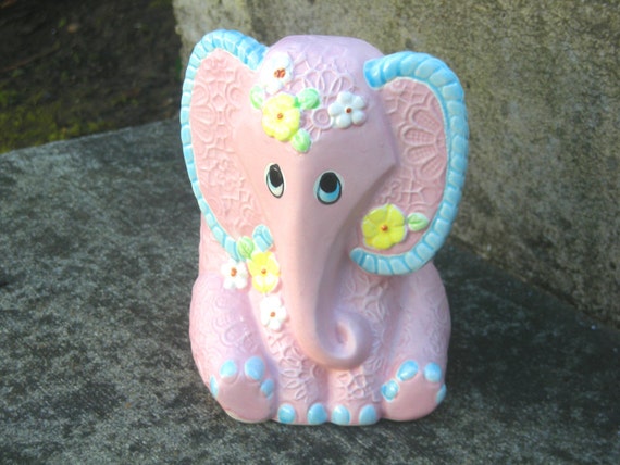 Lefton baby elephant bookends yellow rare - hostsci