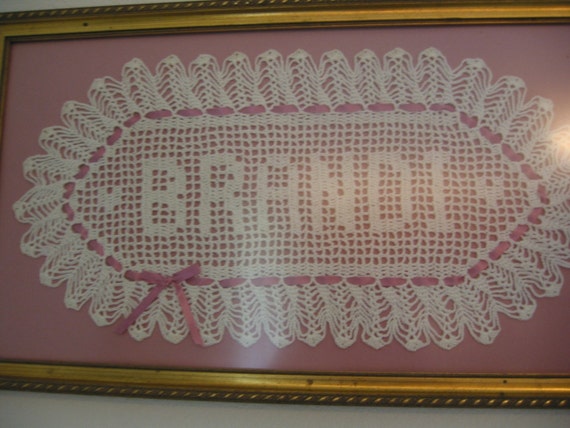 Custom Crocheted Name Doilies Personalized doily