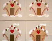 Gingerbread House Quilt Blocks by zizzybob on Etsy