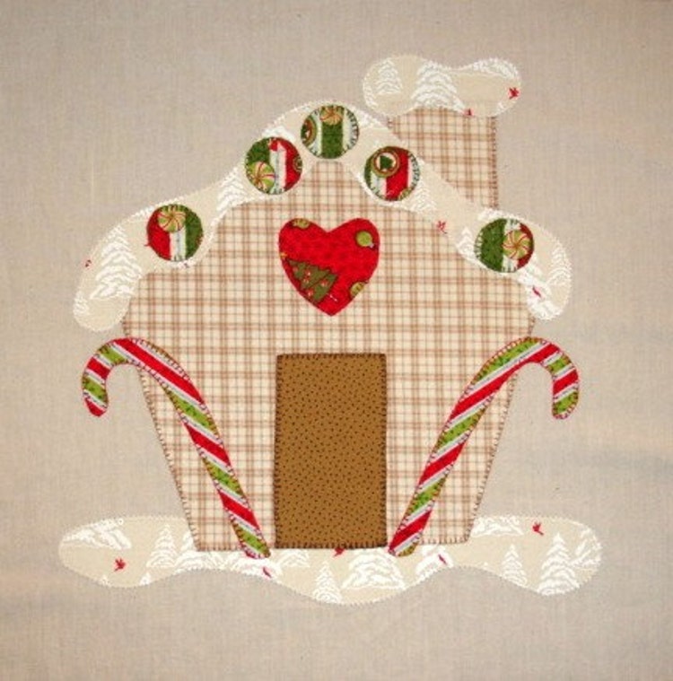 Gingerbread House Quilt Blocks by zizzybob on Etsy
