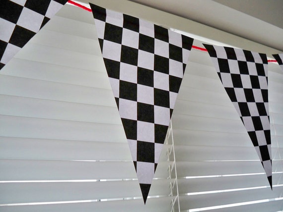 Checkered Pennant Banner