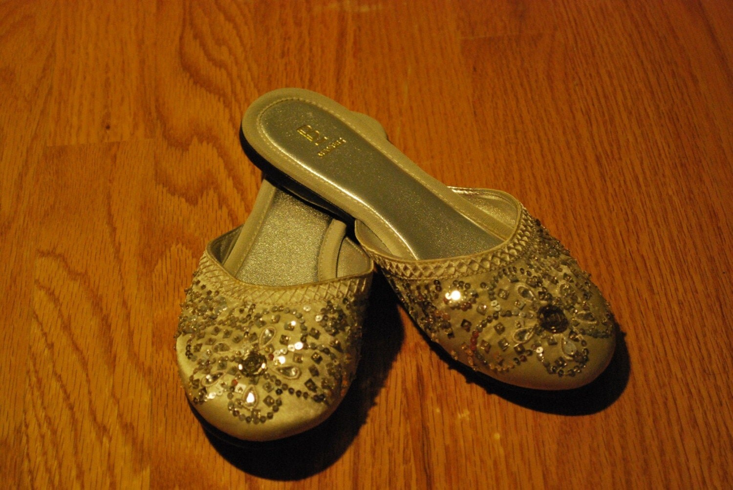 silver sequin slippers – Haute Juice