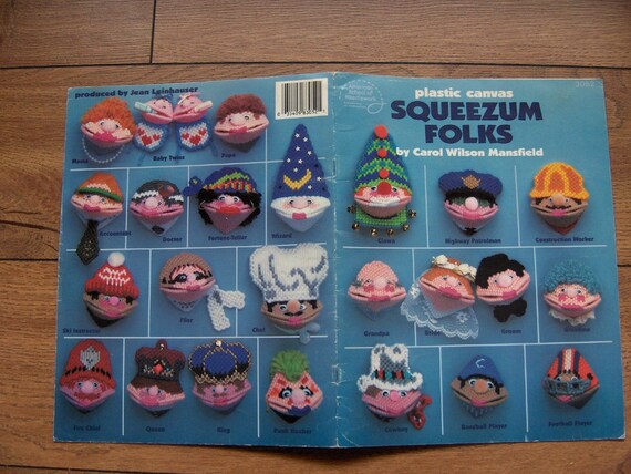 1988 Plastic Canvas patterns SQUEEZUM Folk 24 Designs