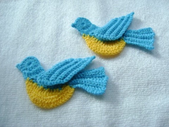 Crochet Bird Applique Pattern