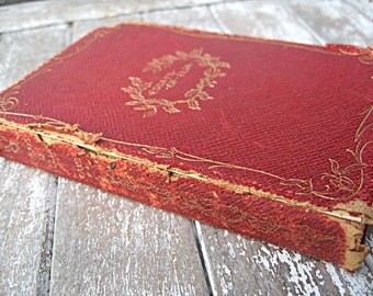 Popular items for red leather book on Etsy