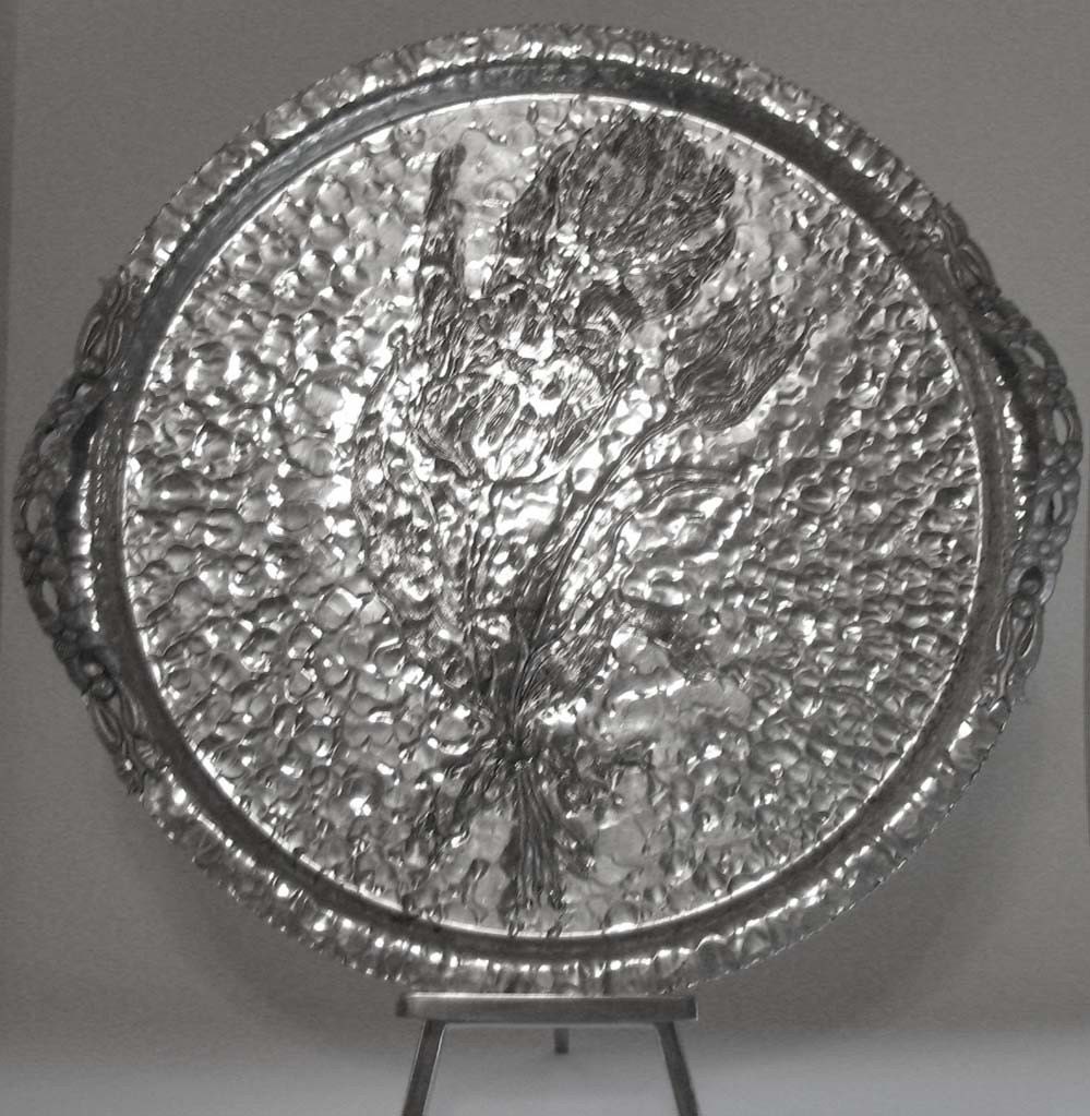 Rodney Kent Hammered Aluminum Platter by thingstoremember on Etsy