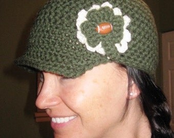 Detroit Tigers baseball Game Day beanie with a brim. by okiedoke