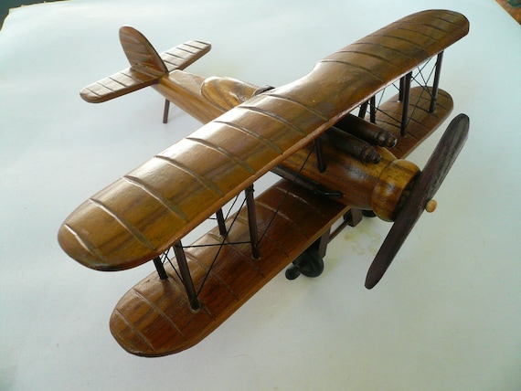Vintage Airplane Wood Model