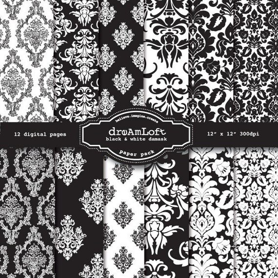 Black And White Decorative Paper