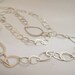 Teardrop Link Hammered Necklace / Chain