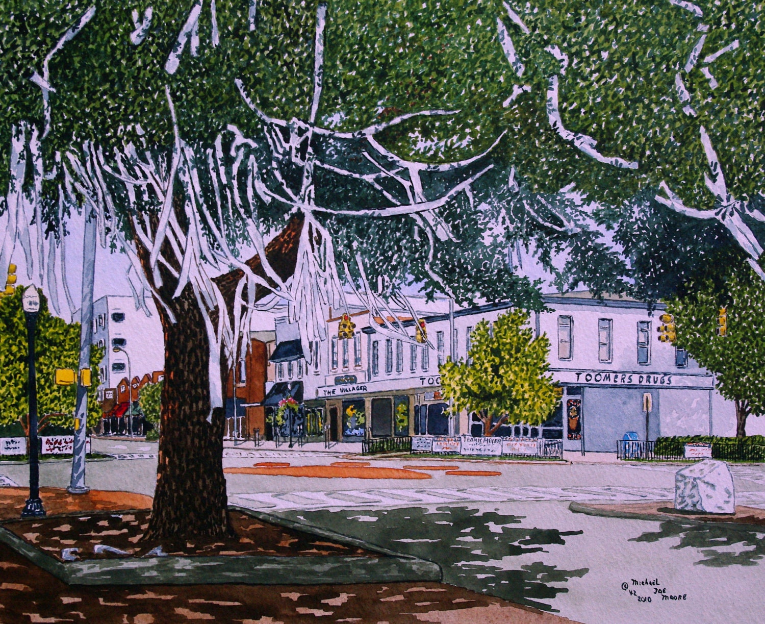Toomer's Corner Print Size 10.5 x 13.5