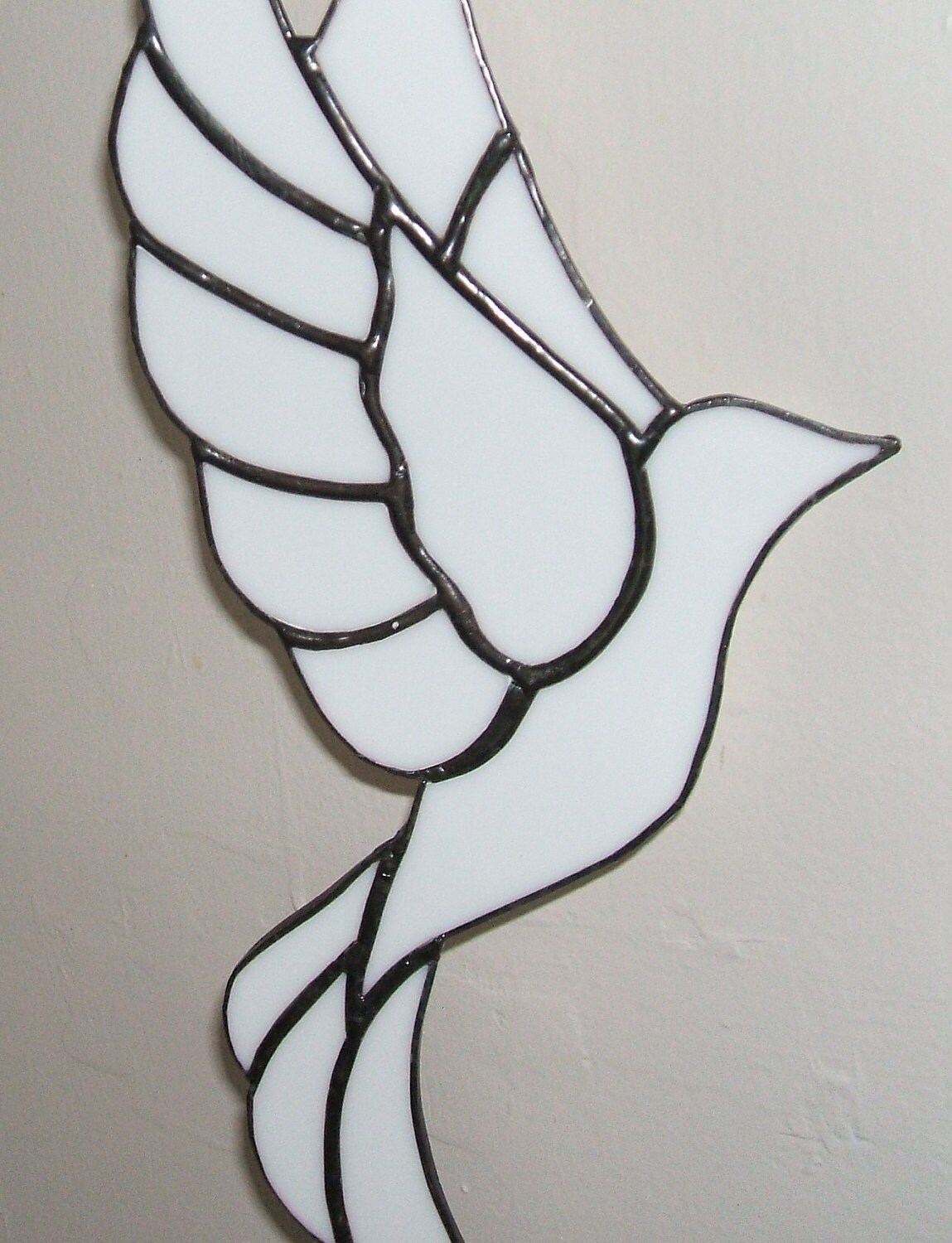 White Dove Stained Glass Bird
