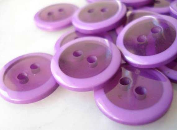 Items similar to 18 Hot Purple Translucent Buttons 18mm on Etsy