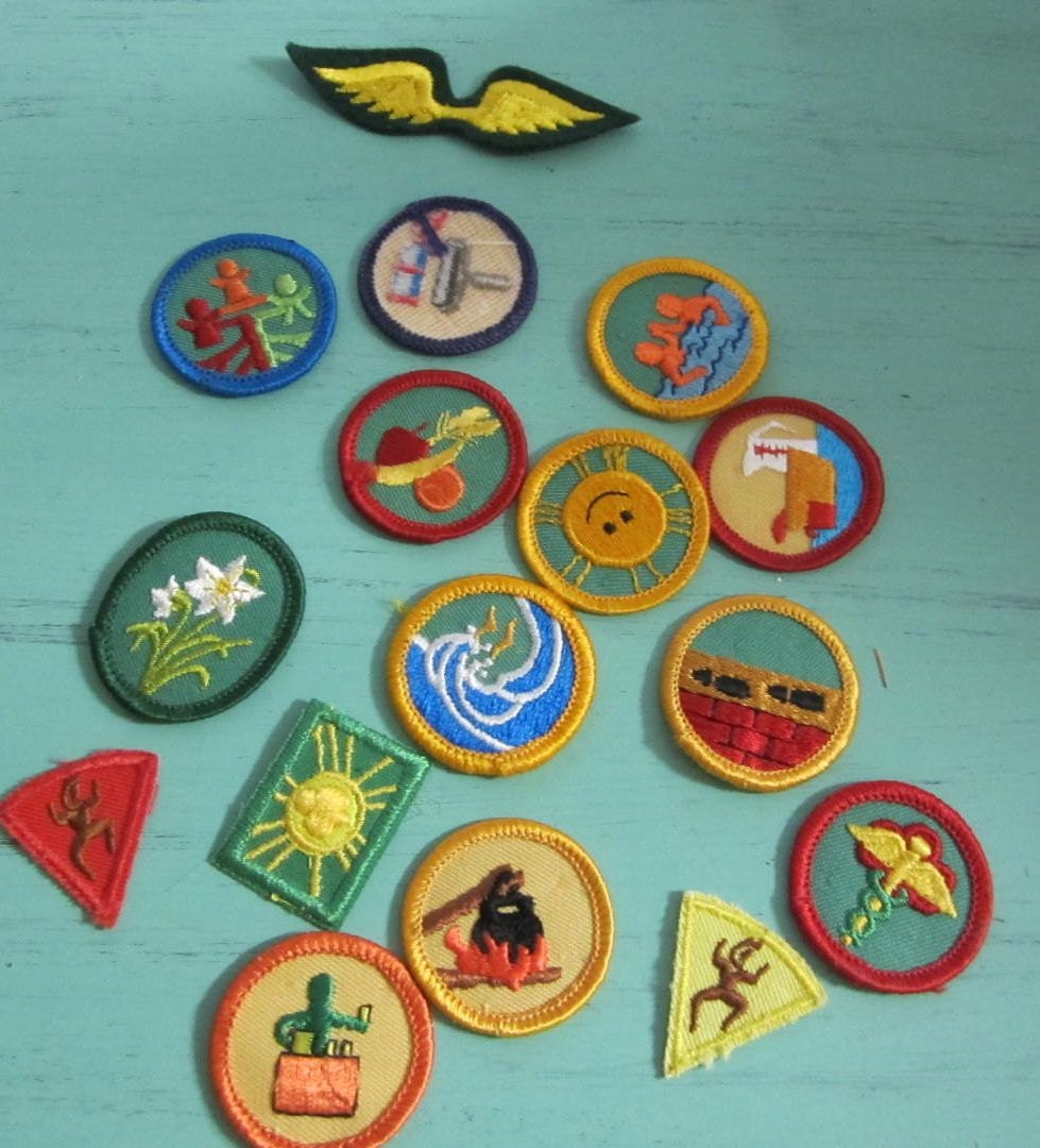 Vintage Girl Scout Patches Collection Set of 16