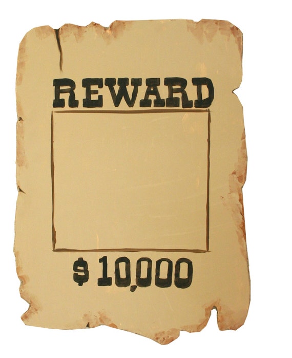 Items similar to Western Reward or Wanted Sign - Hand Cut, Hand Painted ...