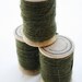 Burlap Twine 30 Yards on Wooden Spool Olive Green Color