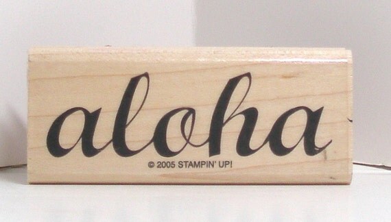 Stampin Up ALOHA Rubber Stamp Hawaiian