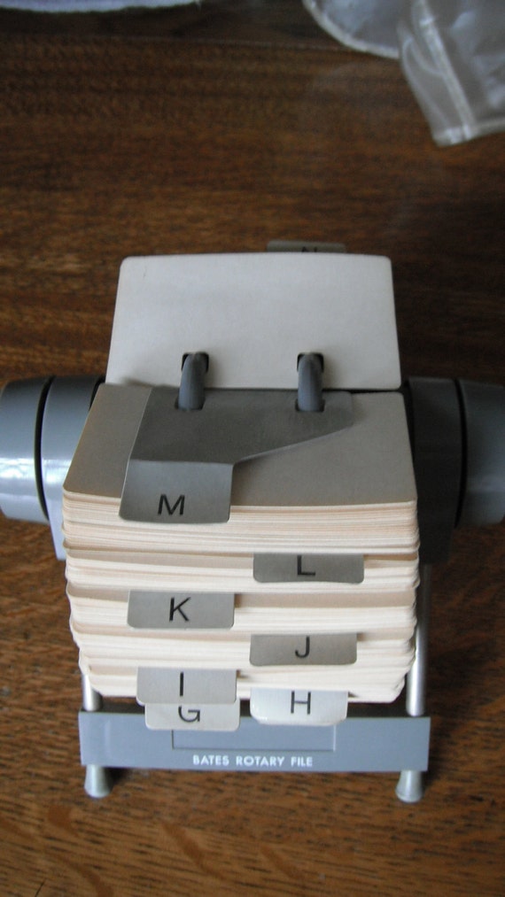 Items similar to Vintage Bates Rolodex Rotary Card File on Etsy