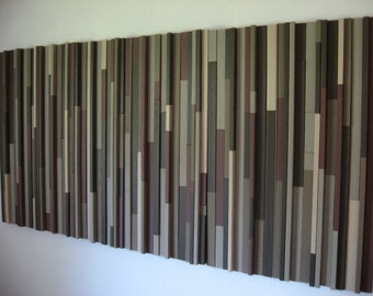 Wood Sculpture Wall Art Abstract Art Painting by ModernRusticArt