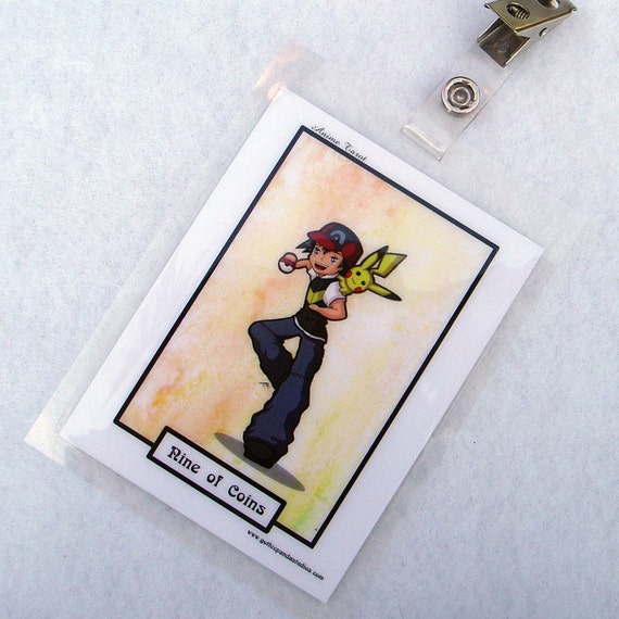 Items similar to Nine of Coins - Badge - Ash Ketchum - Pokemon on Etsy