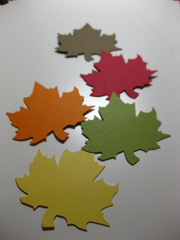 Autumn Maple Leaf Tag Wishing Tree Red Orange by angieheartsjared
